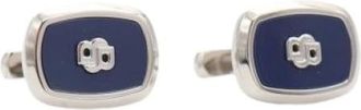 HUGO BOSS Boutons de manchette &agrave; insert &eacute;maill&eacute; - Homme - Accessoires - Bleu - Taille: ONE Size
