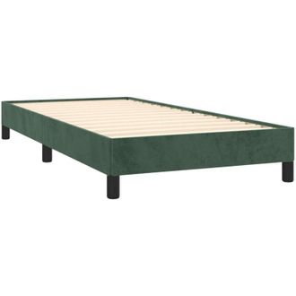 vidaXL Cadre de lit Vert fonc&eacute; 90x190 cm Velours