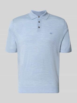 Fynch-Hatton Regular Fit Poloshirt aus reiner Baumwolle in Strick-Optik
