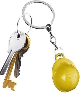 Generic Porte-cl&eacute;s chapeau de chantier - Porte-cl&eacute;s de casque, porte-cl&eacute;s de chapeau de s&eacute;curit&eacute;, chapeau de travailleur dur, porte-cl&eacute;s, th&egrave;me de la construc
