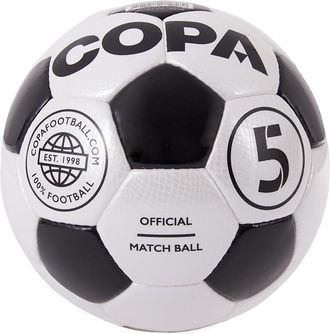 Copa Copa Fußball Retroball Match 70er Jahre weiß-schwarz weiß-schwarz, Größe 5