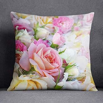 Bonamaison Le Jardin du Lin Kissenhüllen, Cotton, Mehrfarbig, 45x45