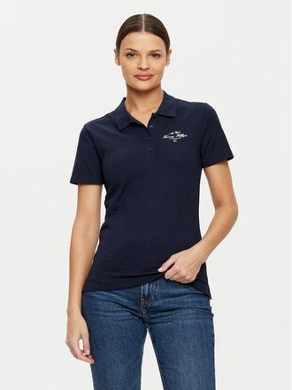 Tommy Hilfiger Poloshirt WW0WW43930 Dunkelblau Slim Fit