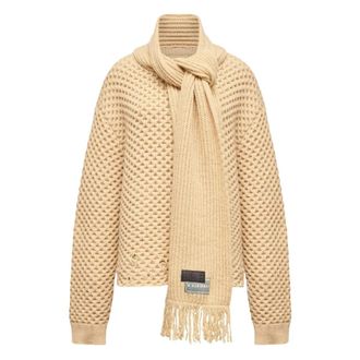 Maison Margiela Round-Neck Strickwaren - - Knitwear - Damen - Beige - M
