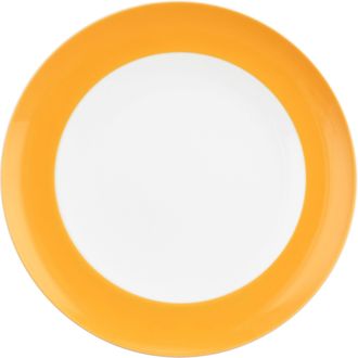SELTMANN WEIDEN Liberty Pure Colors Mango Orange Speiseteller, 27 cm, Flacher Essteller mit farbigem Rand, Mix-&-Match-Geschirr, Spülmaschinen- und Mikrowellenfest, P