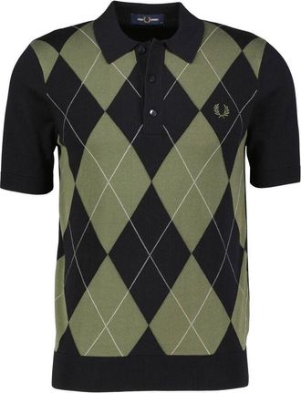 Fred Perry Herren Poloshirt aus Baumwolle ARGYLE KNITTED
