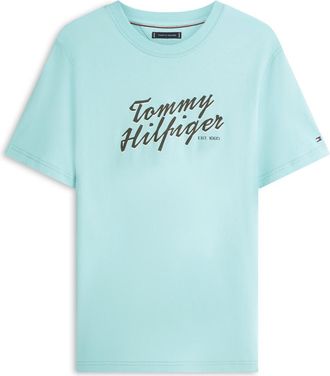 Tommy Hilfiger Baumwoll-T-Shirt mit Label-Schriftzug, Regular in