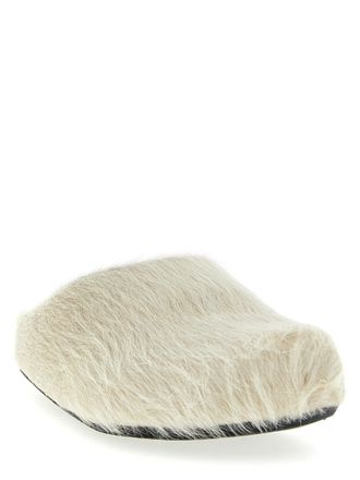 Marni Mens White Calfskin Mules