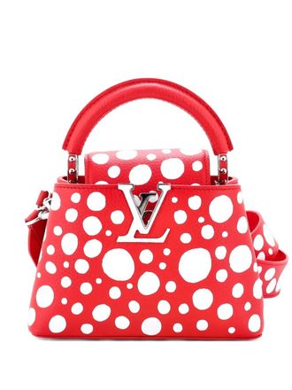 Louis Vuitton Capucines Bag Yayoi Kusama Infinity Dots Taurillon Leather Mini crossbody bag - Rot
