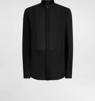 Dolce & Gabbana Supima Cotton Gold Shirt - Mann Hemden Schwarz Baumwolle 38