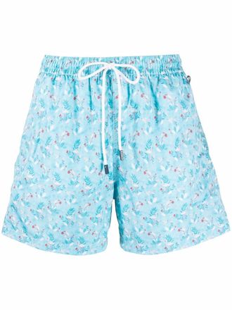 Fedeli short de bain &agrave; imprim&eacute; animalier - Bleu