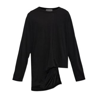 Yohji Yamamoto Langarm-T-Shirt - - Tops - Herren - Schwarzk - L
