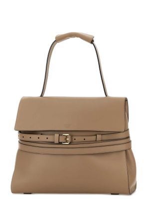 Moschino Womens Beige Nappa Leather Shoulder Bag Ecru Borse A Tracolla