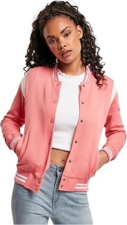 Urban Classics Femme de Surv&ecirc;tement Inset College pour Femme Veste universitaire, Rose Paleprose/Sable Blanc, M EU