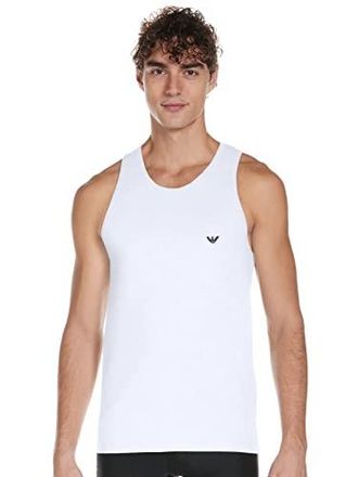Emporio Armani CC729-110828 - D&eacute;bardeur - Uni - sans Manche - Homme - Blanc (Bianco) - Medium (Taille Fabricant: M)