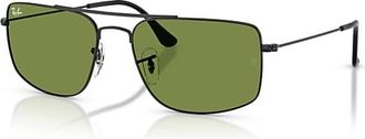 Ray-Ban Explorer IIi Sonnenbrillen Schwarz Fassung Gr&uuml;n Glas 56-18