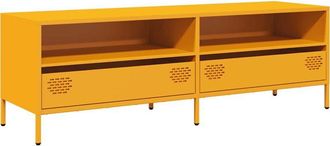 vidaXL Vidaxl - TV-Schrank Senfgelb 135x39x43,5 cm Kaltgewalzter Stahl