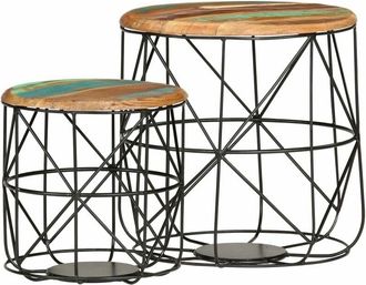 vidaXL Couchtische 2 Stk. Altholz Massiv Vidaxl