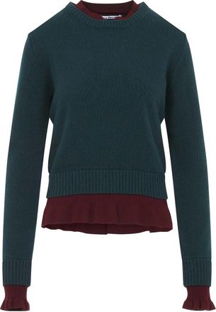 Acne Studios Rundhalspullover - Dunkelgr&uuml;n