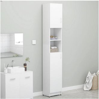 vidaXL Badezimmerschrank Wei&szlig; 32&times;25,5&times;190 cm Holzwerkstoff Vidaxl