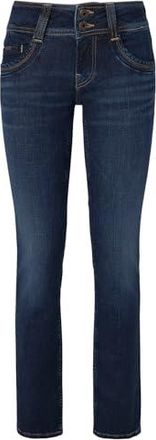 Pepe Jeans London Slim Taille Basse à Double Boutons PL204588 Jeans, Bleu (Denim-XW5), 30W / 30L Femme