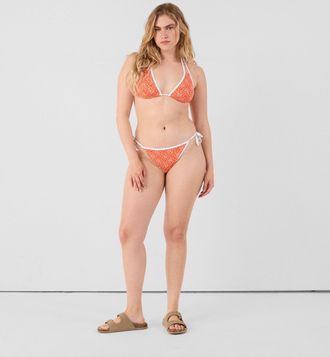Jott Bas de maillot de bain br&eacute;silien Mono rouge feu Maddie monogram bottom - Taille XS