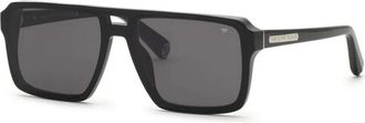 Philipp Plein Homme, Accessoires, Noir, Taille: 60 MM Spp211 700Y Lunettes de soleil