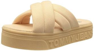 Tommy Jeans Femme Flatform Sandal, Mangue glacée, 39 EU
