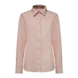 Burberry Baumwoll-Popeline-Hemd - - Blouses & Shirts - Damen - Rosa - 2XS