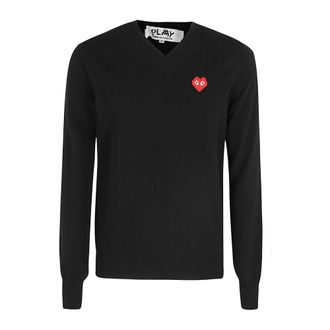 Comme Des Gar&ccedil;ons V-Ausschnitt Pullover - - Knitwear - Herren - Schwarzk - M