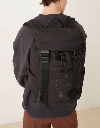 Calvin Klein Utility-Rucksack aus Canvas in Schwarz