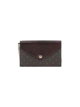 Tory Burch Tory Burch Portemonnaie - T Monogram Wallet With Chain - Brown - Gr. unisize - in Braun - f&uuml;r Damen