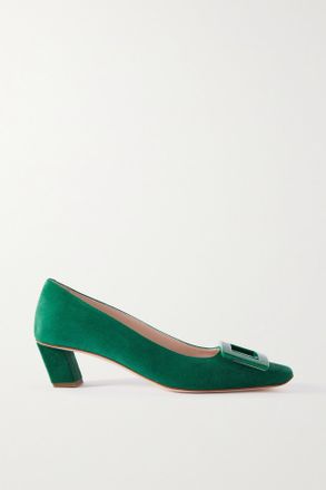 Roger Vivier Belle Vivier Pumps Aus Veloursleder - Grün