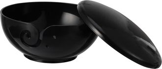 Lurrose Schwarze Abs garnschale mit Deckel Glatte Oberfl&auml;che Knotenschutz Garnaufbewahrungsschale f&uuml;r Stricken und H&auml;keln Praktischer Wollhalter f&uuml;r Ordentlic