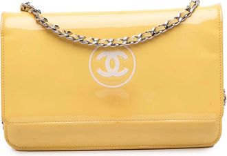Chanel Hobo Bags - CC Patent Wallet On Chain - Gr. unisize - in Gelb - für Damen