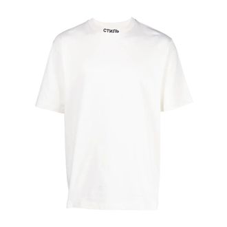 Heron Preston Ctnmb Logo T-Shirt Wei&szlig;/Schwarz Kurzarm - - Tops - Herren - Wei&szlig; - S