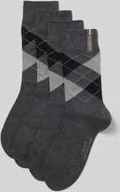 Camano Socken aus Baumwoll-Mix mit Logo-Stitching im 4er-Pack