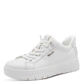 Tamaris Comfort Damen Step IN Leder Sneaker flach zum Schlupfen Wide Fit, Wei&szlig; (White), 38 EU