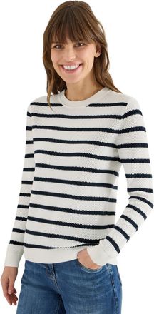 Cecil Gestreifter Pullover universal Blue XS
