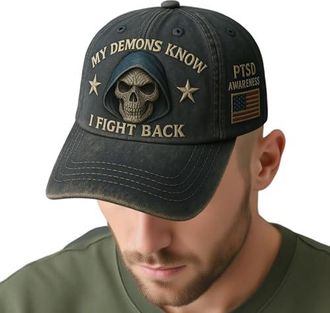 Generic Casquette de baseball - Accessoire de mode d&eacute;contract&eacute; en plein air | Casquette de soutien mental vintage | Chapeau de protection solaire r&eacute;glable spo