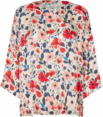 Masai Femme, Blouses et Chemises, Multicolore, Taille: 44 FR Blouse &agrave; manches 3/4
