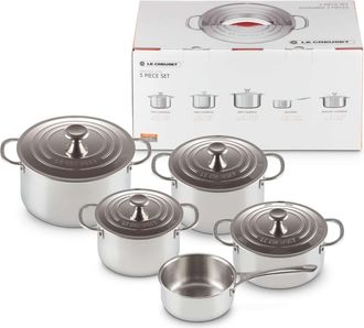 LE CREUSET Le Creuset 5-teiliges Topfset aus 3-ply PLUS Edelstahl, 96605300000000