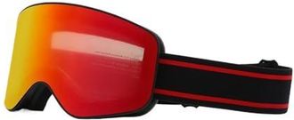 Generic Lunettes de ski pour hommes et femmes, lunettes de snowboard anti-bu&eacute;e UV400, design OTG sur les lunettes, rouge, Taille unique
