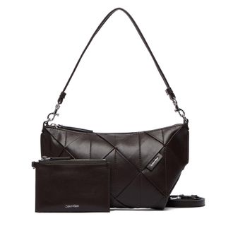 Calvin Klein Handtasche Calvin Klein Woven Shoulder Bag LV04F3546G Braun