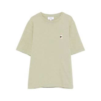 Maison Kitsun&eacute; Femme, Tops, Vert, Taille: 40 FR Dressed Fox Comfort T-Shirt