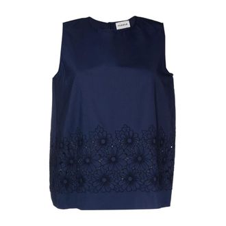 P.A.R.O.S.H. Cut-out Detail Top - - Tops - Damen - Blau - L