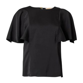 Michael Kors Satin-Bluse mit Cape-&Auml;rmeln - - Blouses & Shirts - Damen - Schwarzk - S