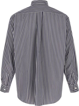 Comme Des Gar&ccedil;ons Striped Cotton Shirt - Blue
