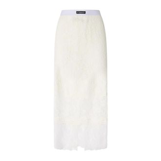 Pinko Pinko, Femme, Jupes, Blanc, Taille: 38 FR Jupe Midi