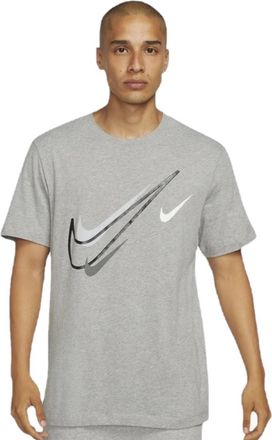 Nike Nike Herren T-Shirt Court T-Shirt Herren Swoosh Logo Kurzarm-Klassiker T-Shirt Wei&szlig; DQ3944 100 Neu, grau, L